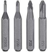 Amazon | uxcell 4本 PZ000-PZ1ポジドライブビットセット 4mm六角軸 28mm/1.1"磁気フィリップ ススロット ...