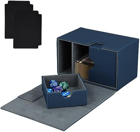 Ckbuity Magnetic Deck Box, PU Leather Magnetic Deck Box MTG Card ...