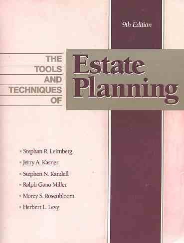 Amazon | The Tools and Techniques of Estate Planning | Leimberg ...