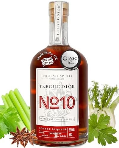 Treguddick Lovage Alcoholic Cordial, 50 cl - Liqueur with Hints of ...