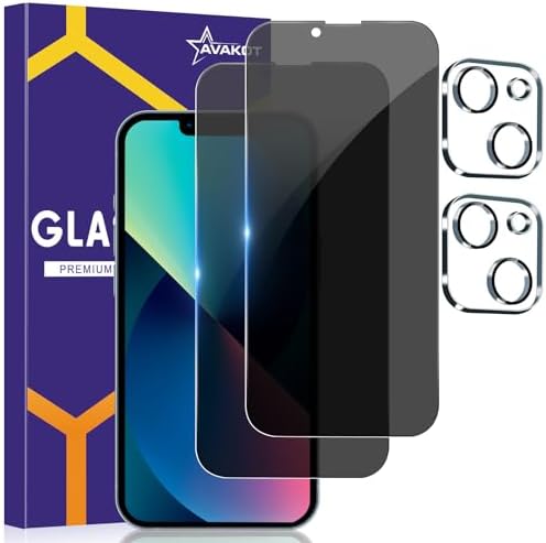 Amazon.com: avakot-2 Pack Privacy Screen Protector for iPhone 14 6.1 ...