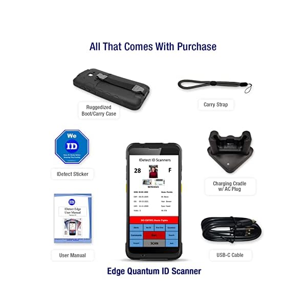 IDetect Quantum Edge ID Scanner V1 - Drivers License and Passport Age ...
