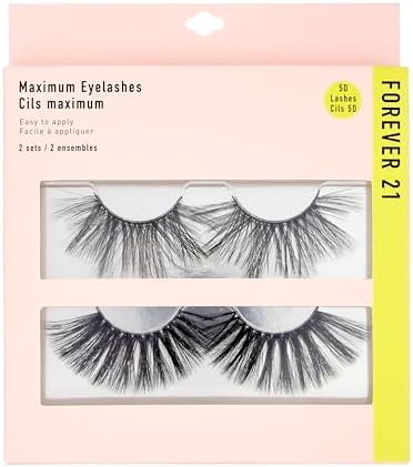 Amazon.com: Forever 21 Eyelashes 2-Pack Maximum Eyelashes Set ...