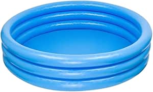 PNJB Blue Crystal Inflatable Pool 3 Ring, Crystal Blue, Swimming ...