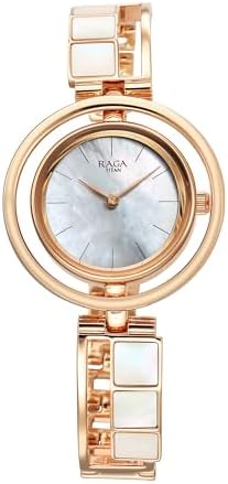 Titan Raga Power Pearls Quartz Analog Mother of Pearl Dial Rose Gold ...