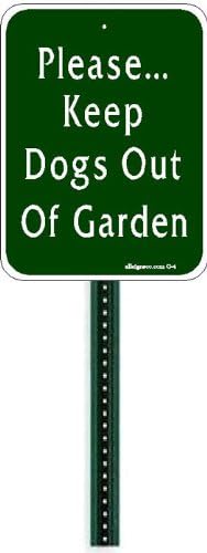 Amazon.com : Small Discreet Please Keep Dogs Out of Garden Sign and 1ft ...
