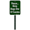 Amazon.com : Small Discreet Please Keep Dogs Out of Garden Sign and 1ft ...