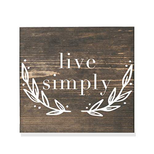 Amazon.com: Live Simply sign/Farmhouse style wood sign : Home & Kitchen