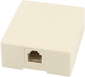 Amazon.co.jp: XYWHPGV RJ114 Pin Telephone Modular Single Port Surface Mount Jack (e5b1e 2724f ...