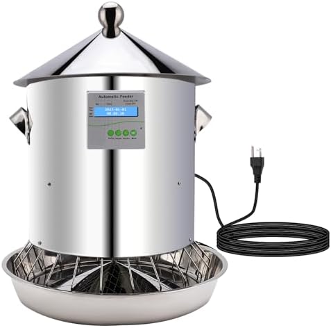 Amazon.com : Automatic Chicken Feeder Timer, Briidea Poultry Feeder ...