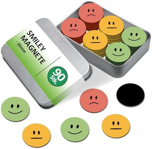 BIROYAL Smiley Magnets, Pack of 90, Colourful Smiley Magnets, Diameter ...