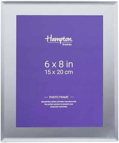 Hampton Frames REFLECT 6x8 (15x20cm) Silver Mirror Photo Frame Glass ...