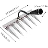 Amazon.com : Ioxzaqo Iron Rake for Gardening and Weeding - Heavy Duty ...