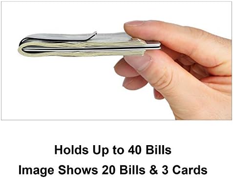 Lindenle Money Clip Spring Steel Cash Clips Large Capacity Minimalist ...