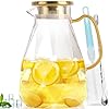 Amazon.com: Yirilan Glass Pitcher, 2.4Liter Water Pitcher With Lid ...