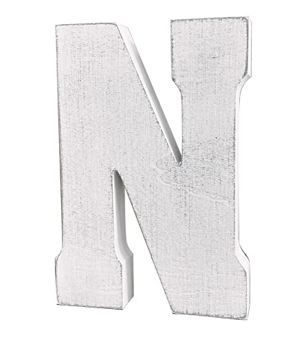 Snapklik.com : ABELOTS Large Wood Letter Distressed White Wash Alphabet ...