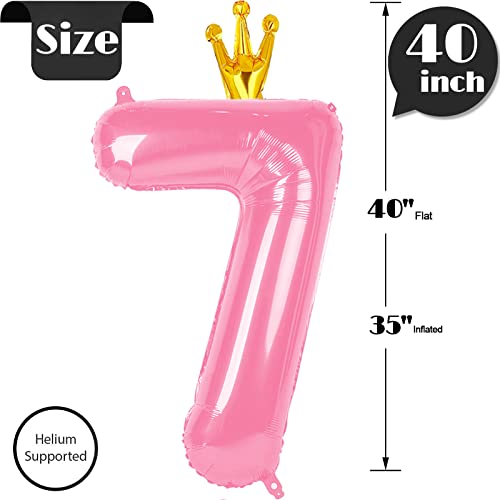 Snapklik.com : 40 Inch Number Balloon 7, Pink Seven Birthday ...
