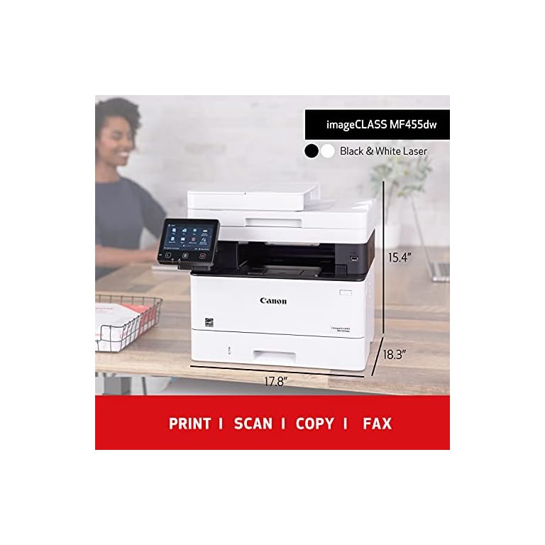 Canon imageCLASS MF455dw – Monochrome Duplex, Wireless All-in-One Laser ...