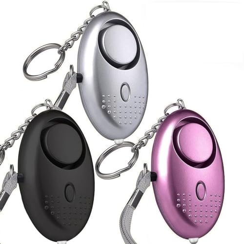 personal alarms for women police approved 3-Pack safety keychain alarm ...