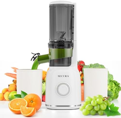 Amazon.com: Secura Mesh Free Slow Juicer with Stainless Steel Prong ...