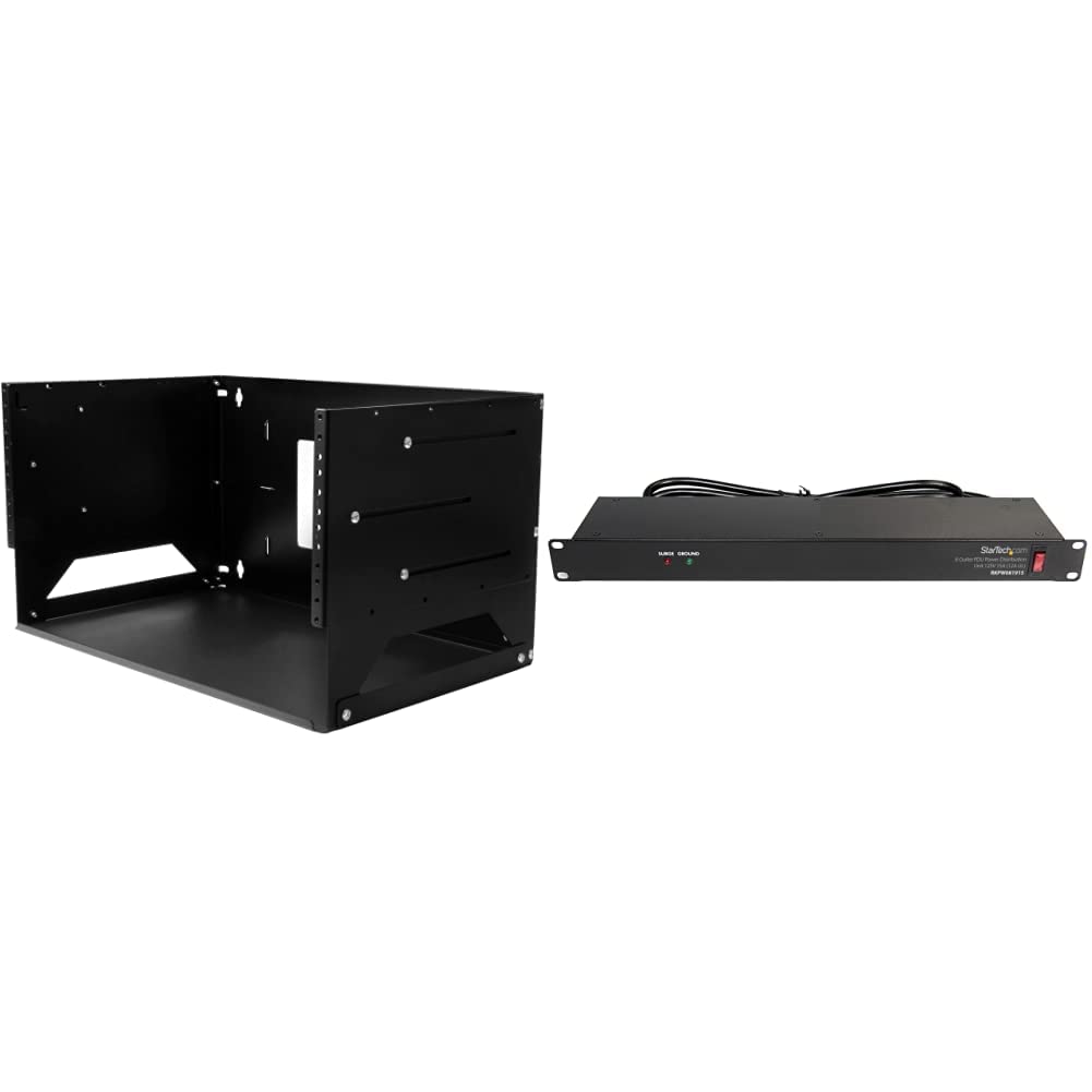 Amazon.com: StarTech.com 4U Open Frame Wall Mount Network Rack w/Built ...