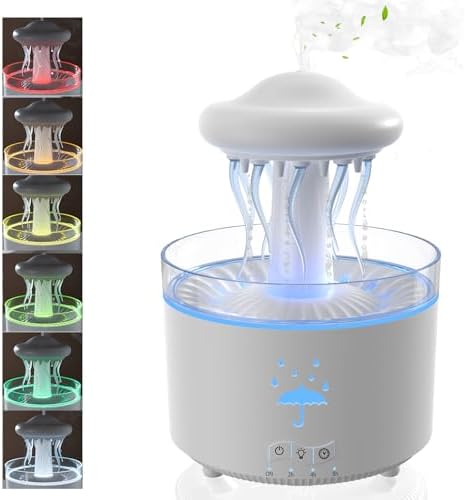 Rain Cloud Humidifier, Night Light with 7 Colors, Rain Lamp ...