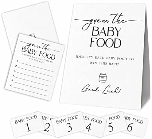Amazon.com: SWLK-A10 Baby Shower Game Set - Guess The Food - Minimalism ...