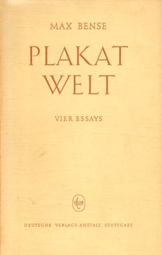 Amazon.com: Plakatwelt: Max Bense: Books