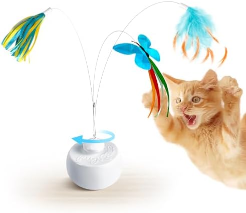 Amazon.com : Petcronies Cat Toys Rechargeable Plush Cat Wand Toy with ...