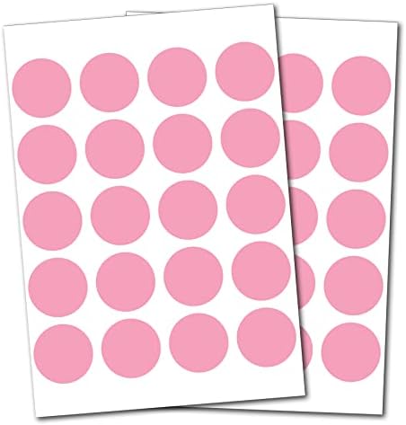25mm Pink Colour Coding Dot Circle Stickers Labels - Permanent Self ...