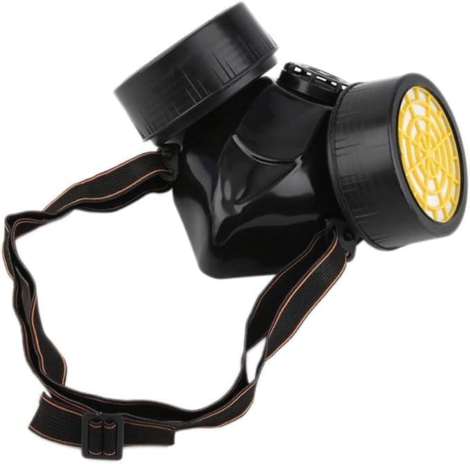 Respirator Mask with 2 Filters, Dual Cartridge Design, Black with ...