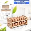 Amazon.com: HANSGO 2PCS Countertop Wooden Egg Holders, Egg Container ...