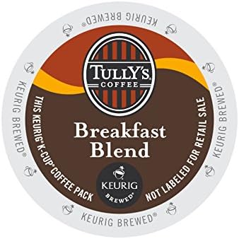 Amazon.com: Tully's Coffee, Breakfast Blend, Single-Serve Keurig K-Cup ...