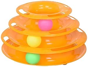 Buy Woofy Plastic Tower of Tracks Cat Toy with Balls Pet Amusement ...