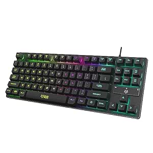 Buy EvoFox Fireblade TKL Semi-Mechanical Gaming Keyboard with Rainbow ...