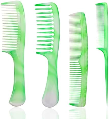 Amazon.com : FHALLYNN Green Hair Comb Set of Four .Featuring a Wide ...