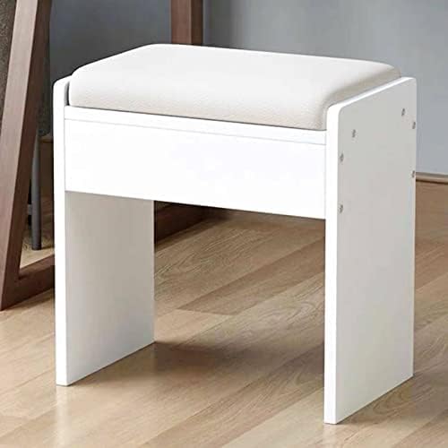WOLTU Dressing Table Stool, White Padded Vanity Stool, Make-up Chair ...