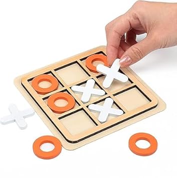 Buy Wooden Noughts and Crosses Tic Tac Toe Pedagogical Board Brain ...