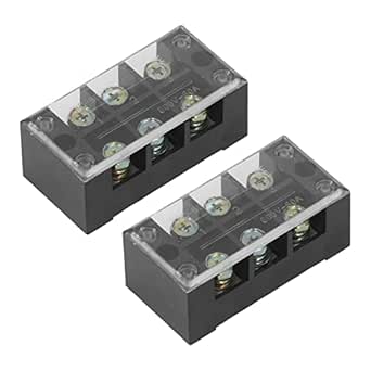 Screw Terminal Strip, Easy Wiring Wired Terminal Block Double Row With ...