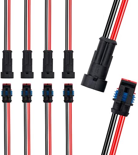 Amazon.com: ZoneLiStore 2 Pin Way 16 AWG Waterproof Electrical Wire ...