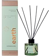 Stoneglow Elements Collection - Earth - Green Apple & Lime 100ml Scented Reed Diffuser - Green ...