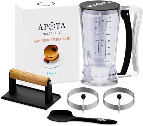 Amazon.com: Batter Dispenser with Squeeze Handle - Pancake Batter ...