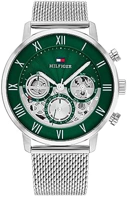 Tommy Hilfiger Analogue Multifunction Quartz Watch for Men with Silver ...