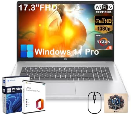 Amazon.com: HP 17.3" FHD Flagship Laptop for Business and Students ...