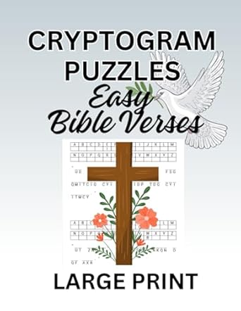 Easy Bible Verse Cryptograms Puzzle Book: 100 Bible Verses Large Print ...