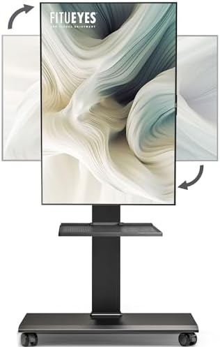 Amazon.com: FITUEYES Rolling TV Stand with Landscape to Portrait ...