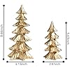 Amazon.com: FESTGLOX Gold Christmas Tree Figurines, Small Resin ...