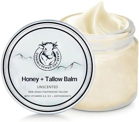 Amazon.com: Maidlure Grass Fed Honey & Tallow Balm, Tallow+Honey Cream ...