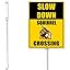 Amazon.com : Houseuse Cat Crossing Sign With Stake Slow Down Sign For ...