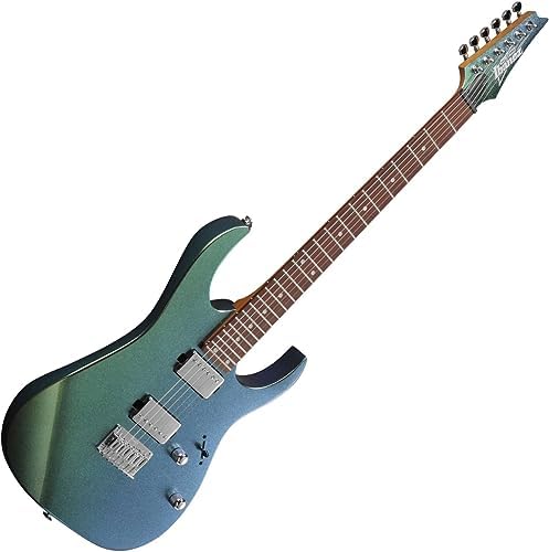 Ibanez GIO Series RG, Fixed Bridge, HH, Green Yellow Chameleon : Amazon ...